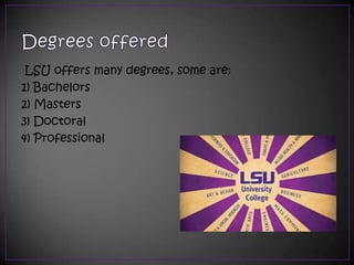 Louisiana state university (lsu) jamie perkins | PPTX | Undergraduate ...