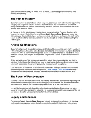 Louis Joseph César Ducornet: The Inspiring Journey of a One-Armed ...