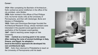 Louis Kahn- A brief study on the architect | PDF