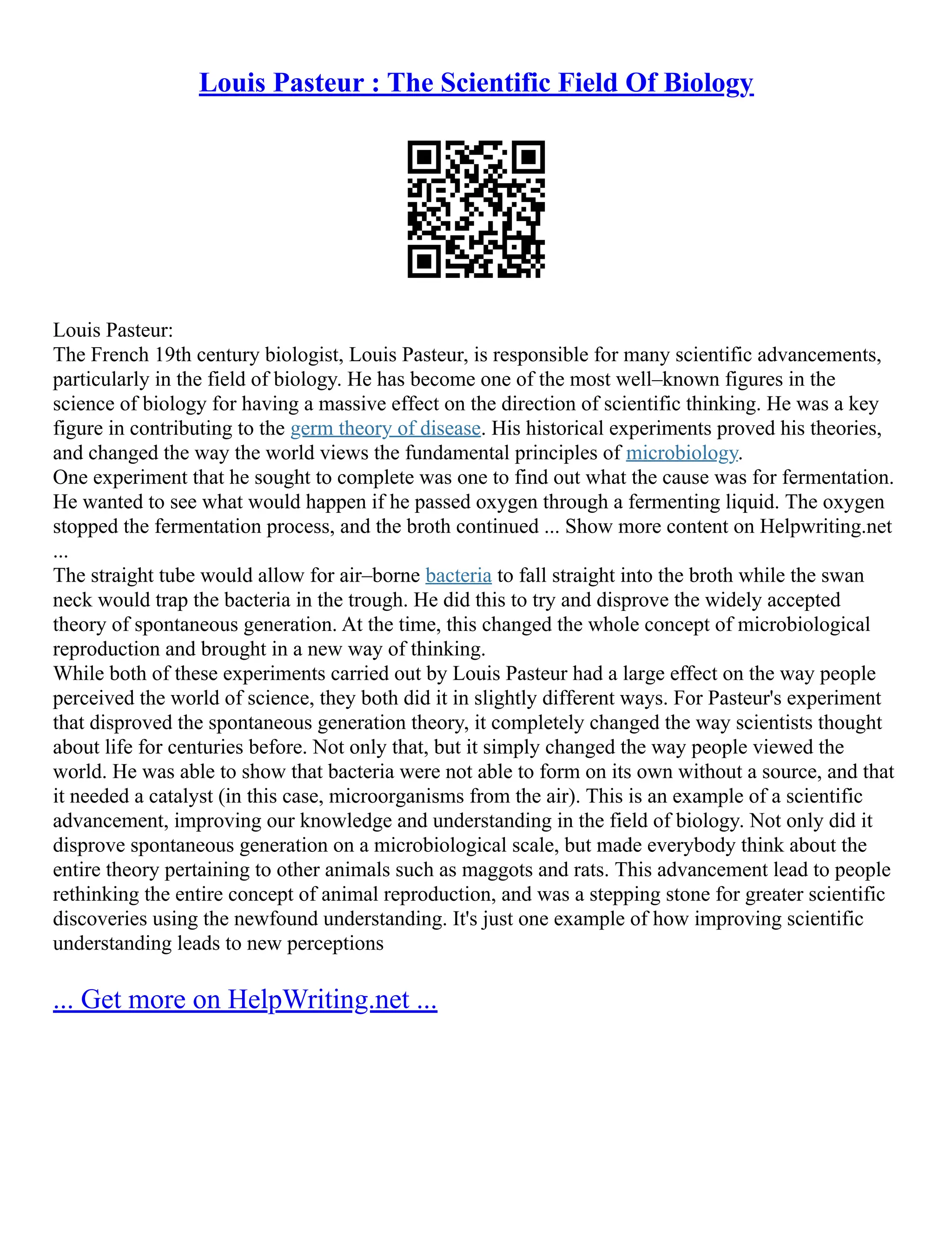 Louis Pasteur And Lister | PDF