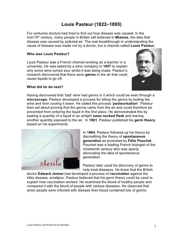 louis pasteur biography