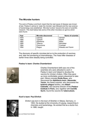 Louis Pasteur and Robert Koch booklet | DOC
