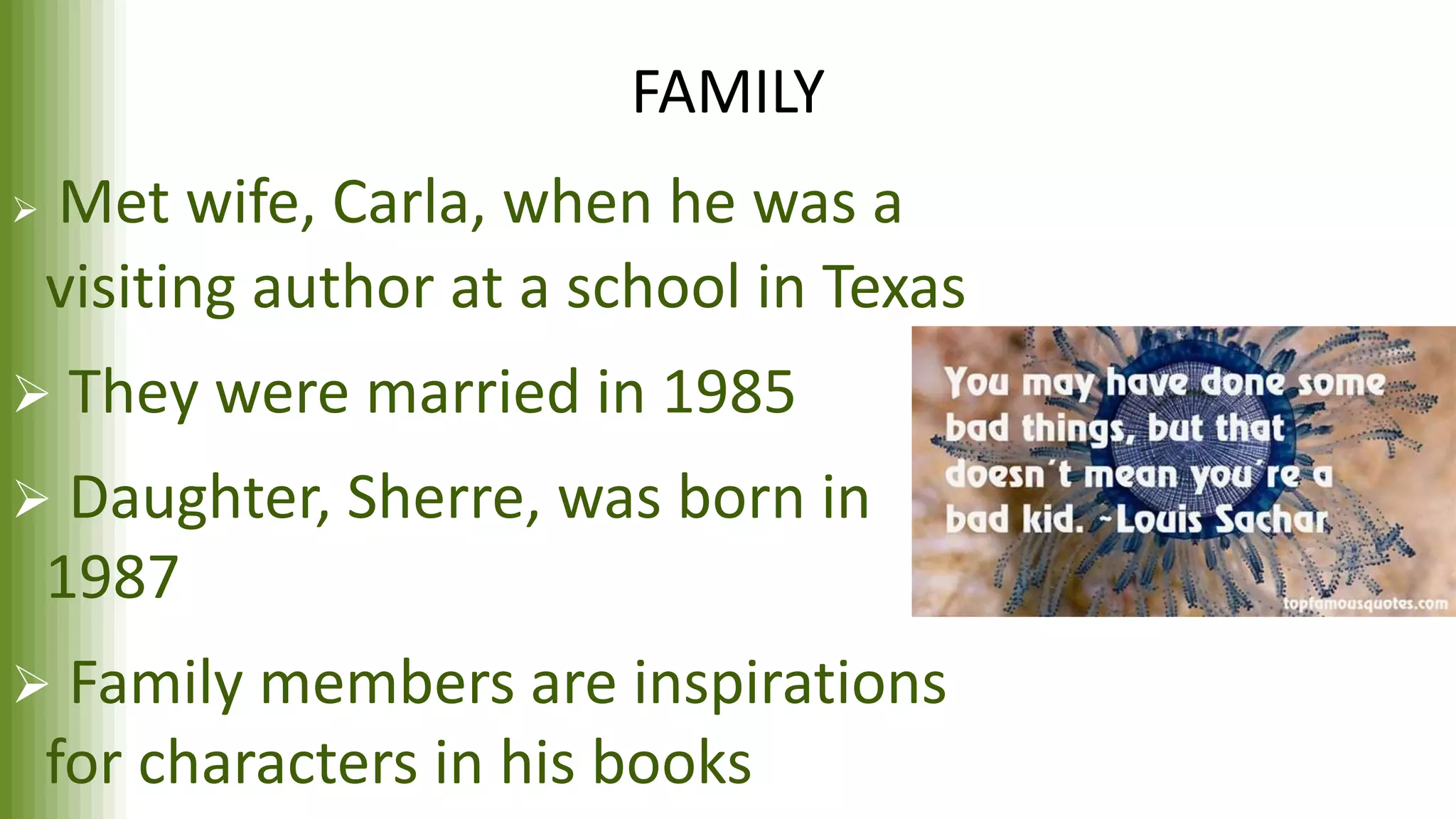 Louis sachar | PPTX