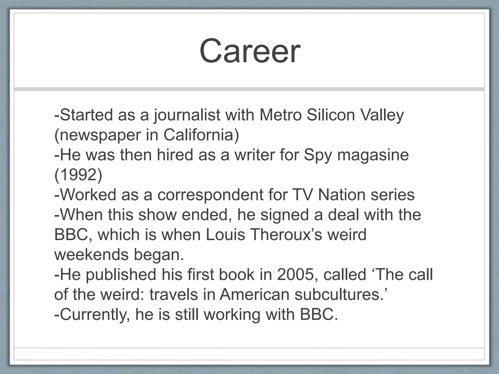 Louis theroux | PPT
