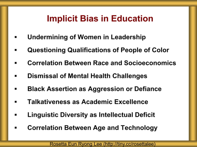 Louisville HS Unconscious and Implicit Bias | PPT