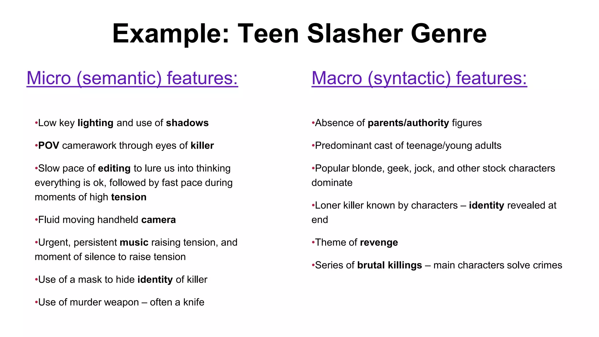 Theory of macro and micro elements of genre | PPTX