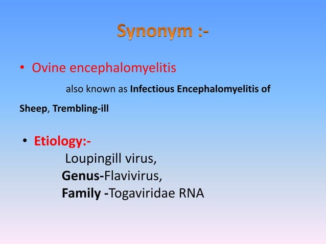 Louping ill | PPTX | Infectious Diseases | Diseases and Conditions