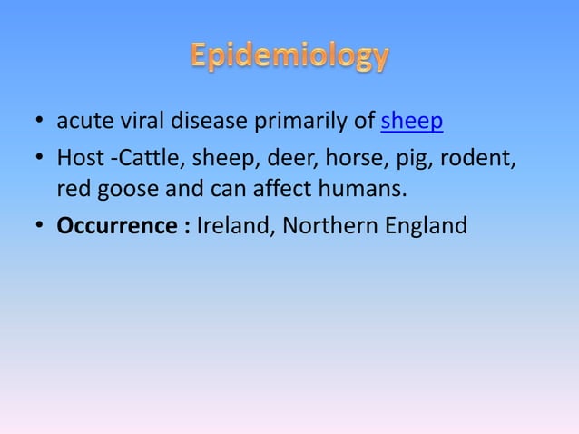 Louping ill | PPTX | Infectious Diseases | Diseases and Conditions