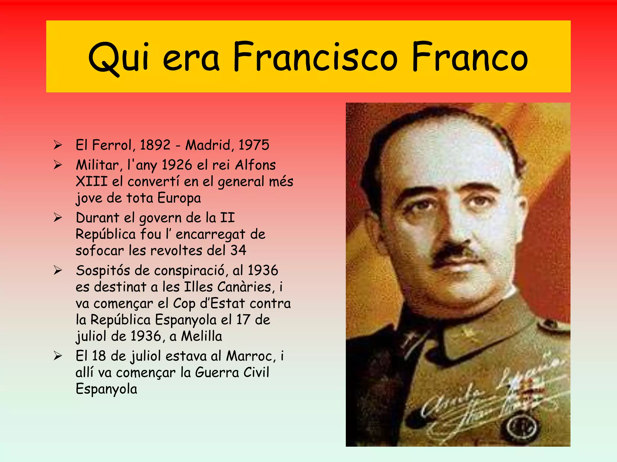 Franquisme. Primera part. | PPT