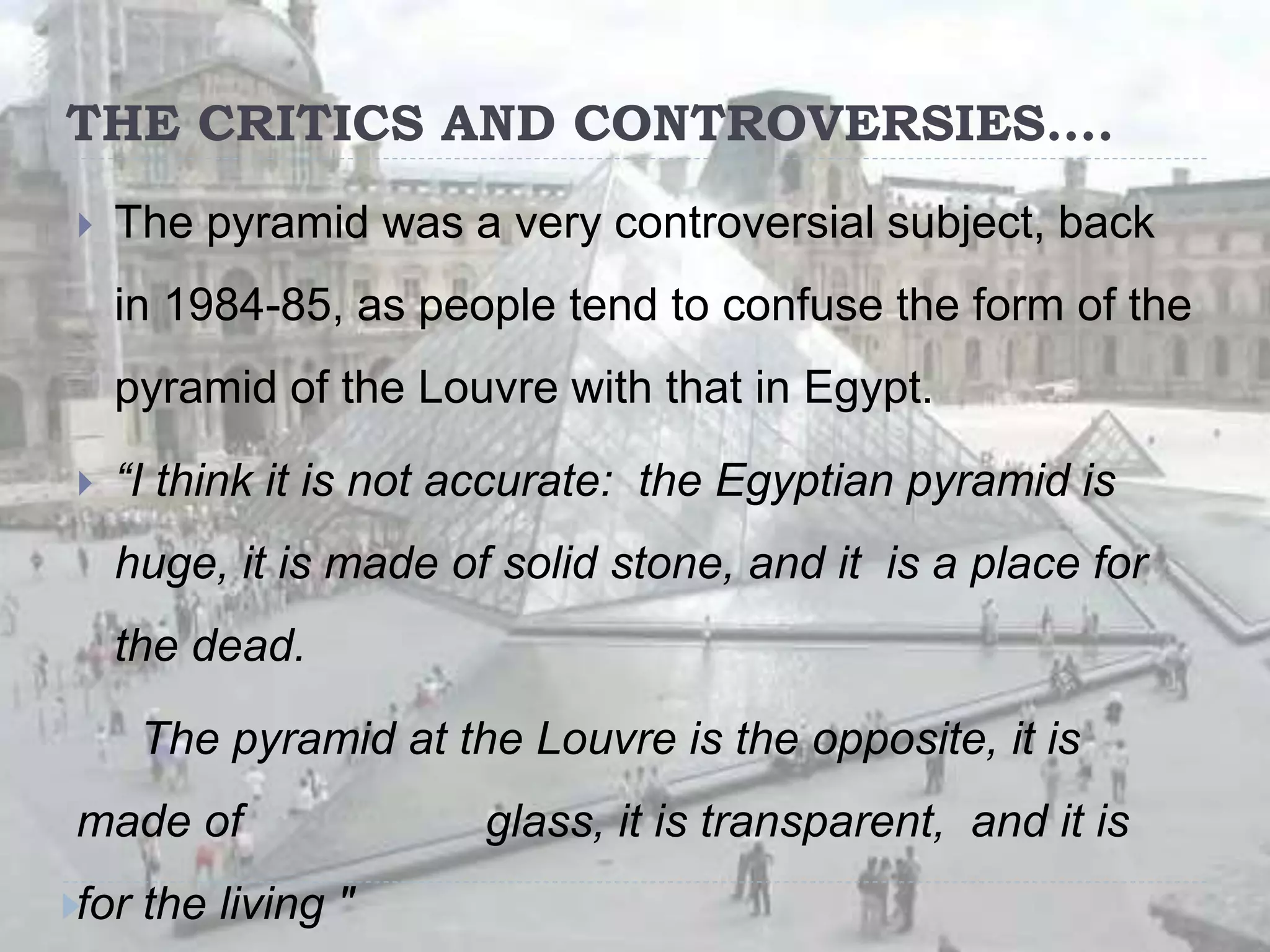 THE LOUVRE PYRAMID - a crisp | PPTX