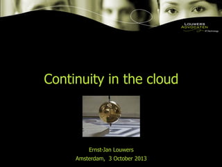 Source code escrow and continuity in the cloud | PPT