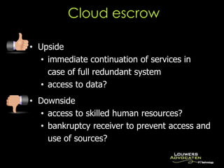Source code escrow and continuity in the cloud | PPT