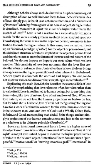 Scheler's Phenomenology of Love by Manuel Dy | PDF