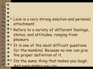 TYPES OF LOVE | PPT