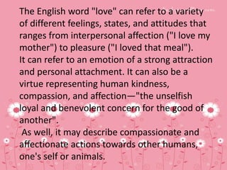 best presentation on ''love'' | PPTX