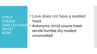 Love Doesn’t Strut | PPT