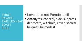 Love Doesn’t Strut | PPT