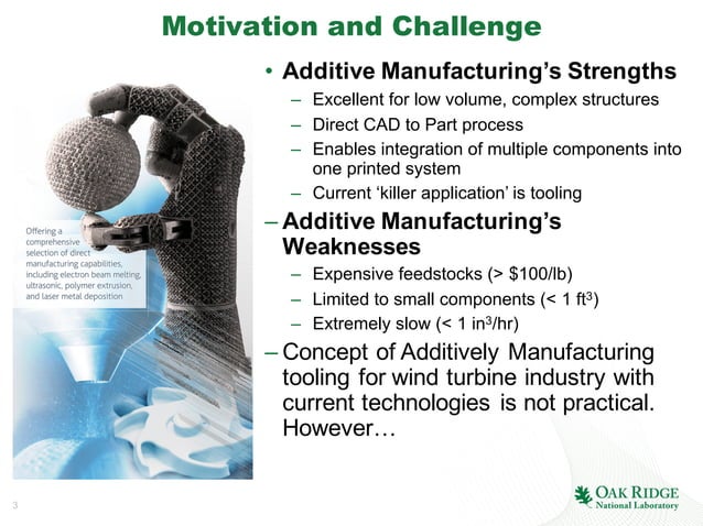 Additively Manufactured Blade Mold Demonstration Project | PPT