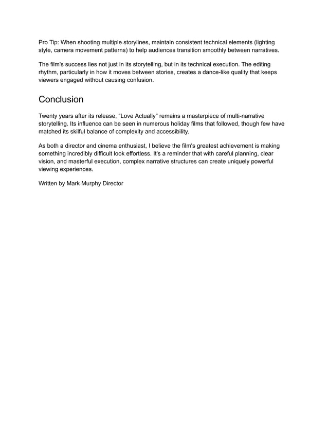 Love Actually - Mastering the Multi-Narrative Structure in Holiday ...