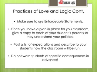 Love and logic Presentation | PPTX