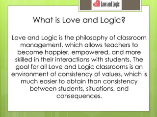 Love And Logic For Teachers