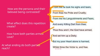Love Armed - Analysis of the poem and questions | PPTX