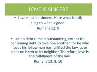 Love as mentioned in the bible | PDF