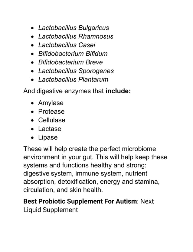 Does Love Biome USA Best Probiotic Supplement For Autism? | PDF