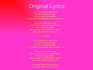 Love by nat king cole | PPT