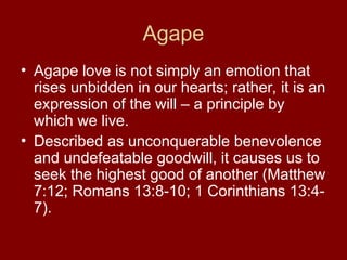 Love Defined and Our need for God who is .ppt