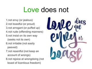 Love "does not" Envy | PPTX | Christianity | Religion & Spirituality