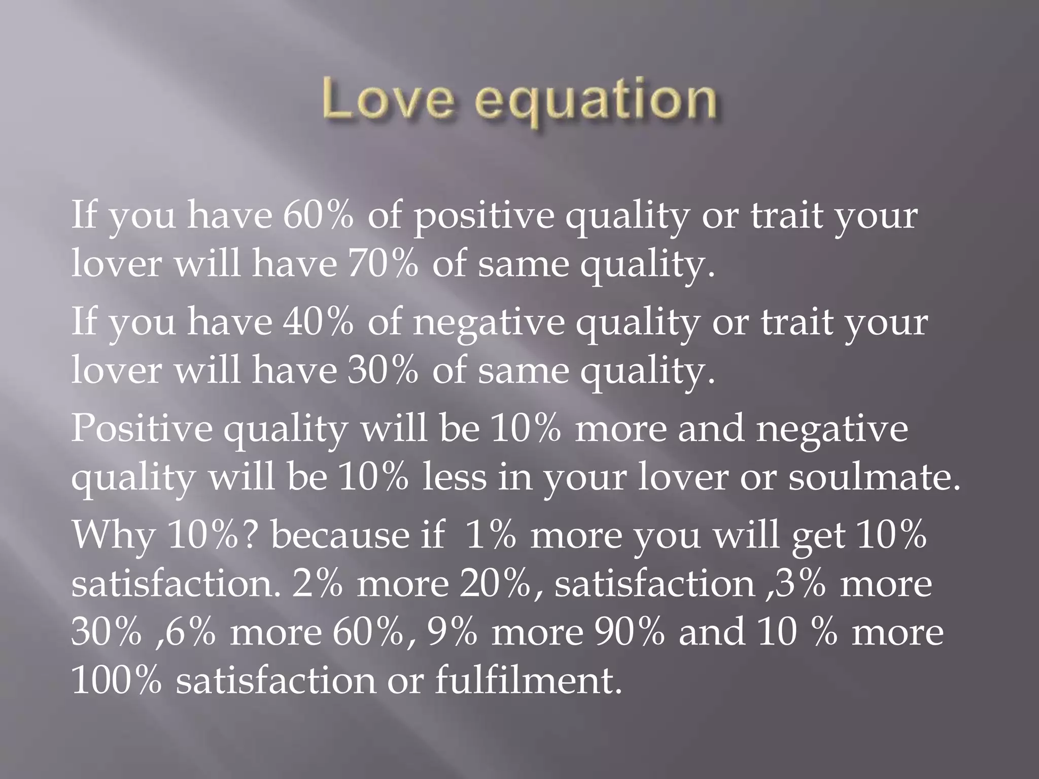 Love equation | PPTX