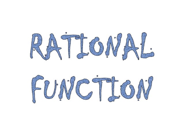 Rational Function Ppt Physics Science 7544