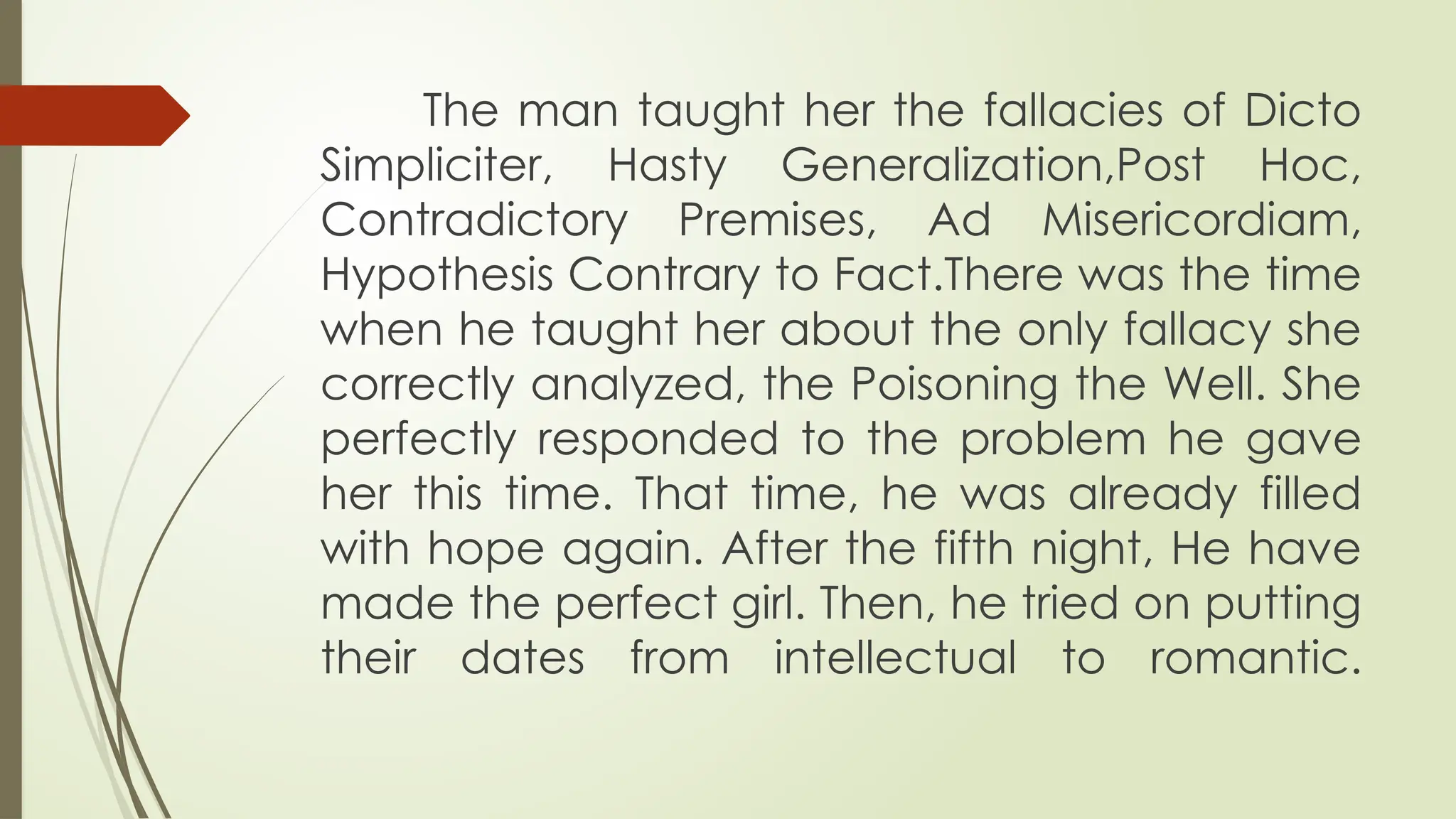 LOVE IS A FALLACY.pptx English for Academic | PPTX