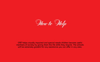 Love is blind - CFBT, a home for the blind with multiple disabilities in Thailand | PDF