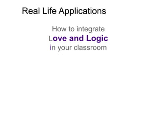 Love & logic smart board presentation | PPTX