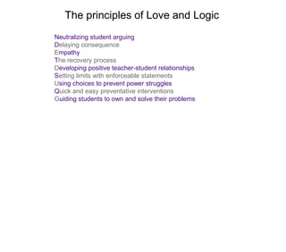 Love & logic smart board presentation | PPT