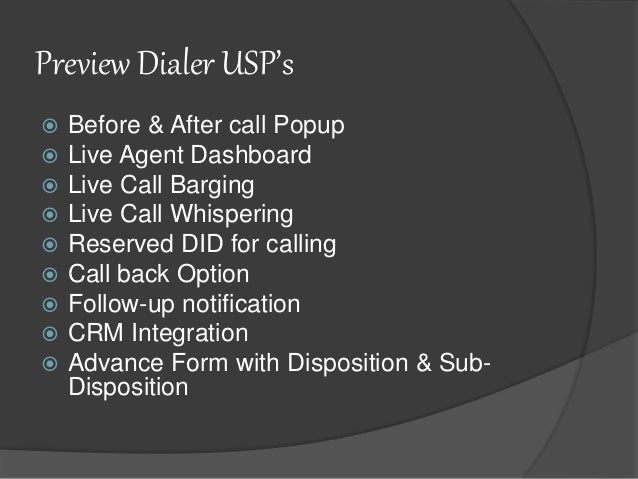 Auto Dialer Solution Provider | PPT