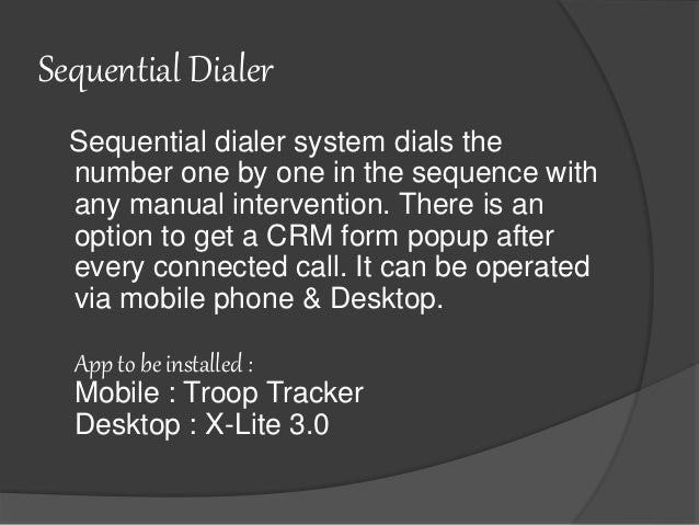 Auto Dialer Solution Provider | PPT
