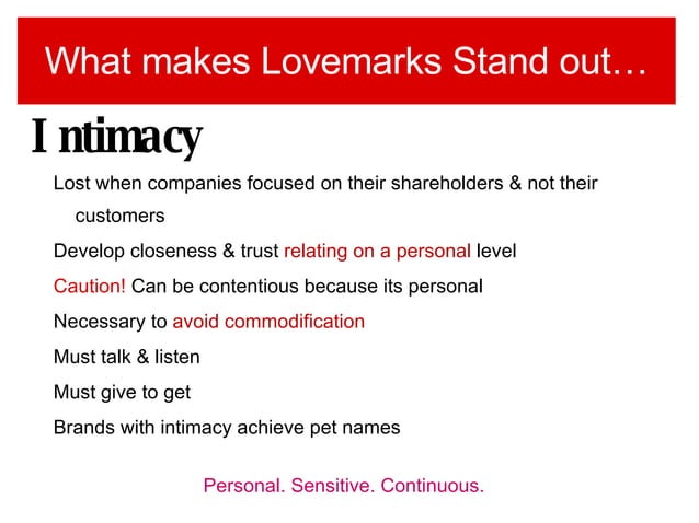 Lovemarks Presentation | PPT