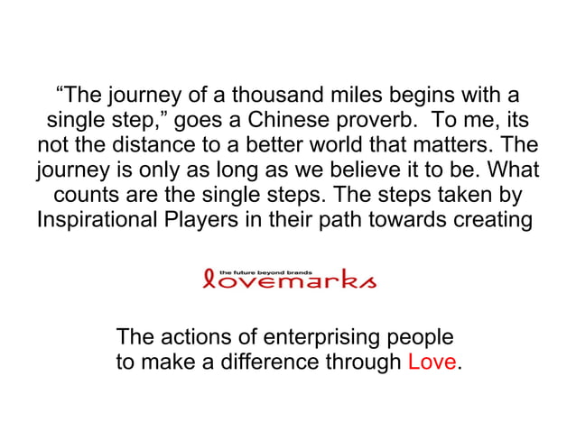 Lovemarks Presentation | PPT
