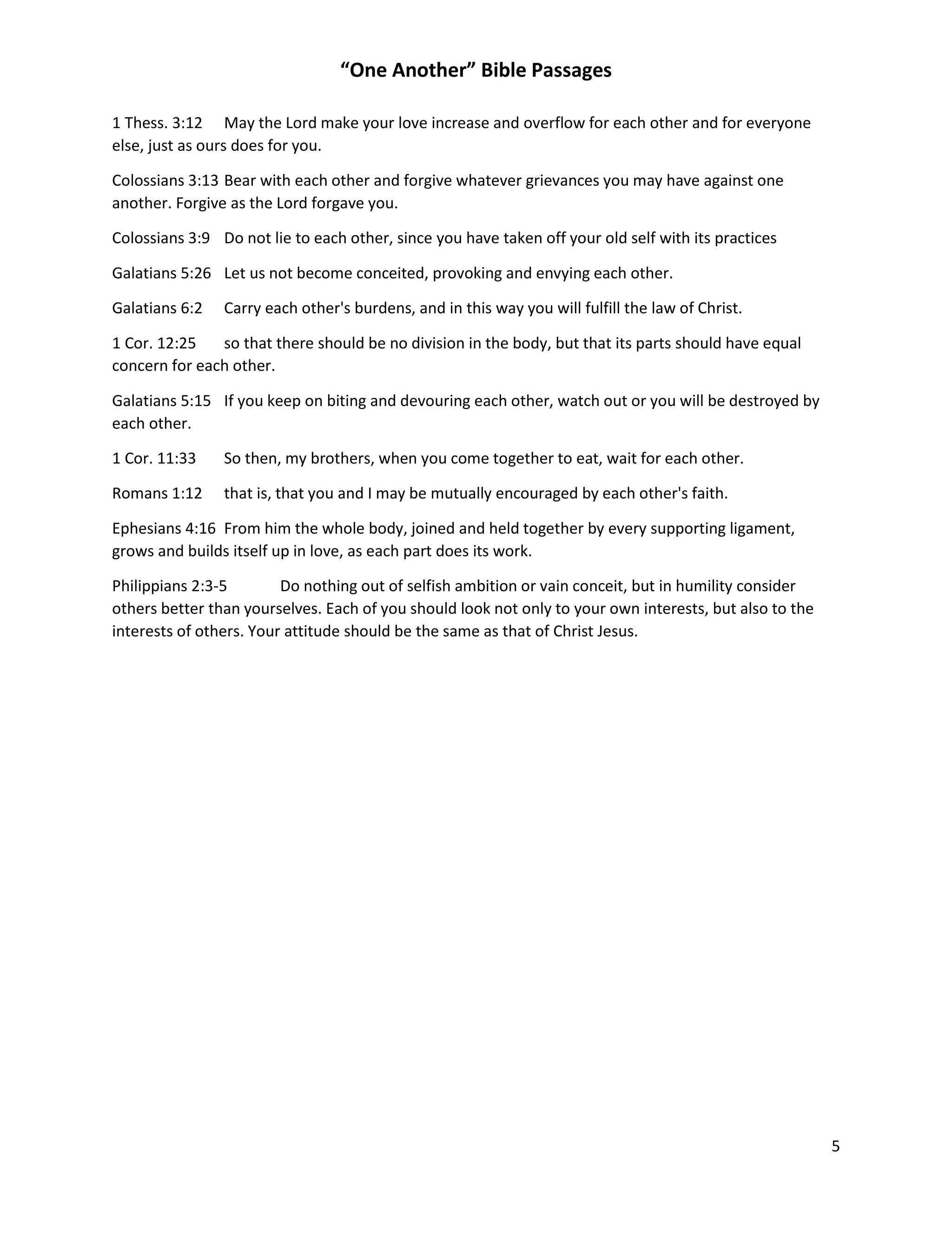 One Another - How? | PDF