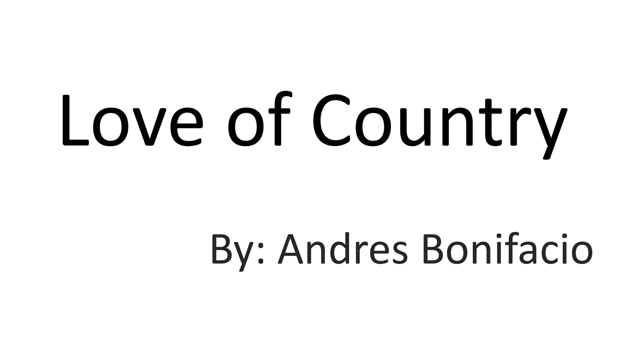 Love of country | PPTX