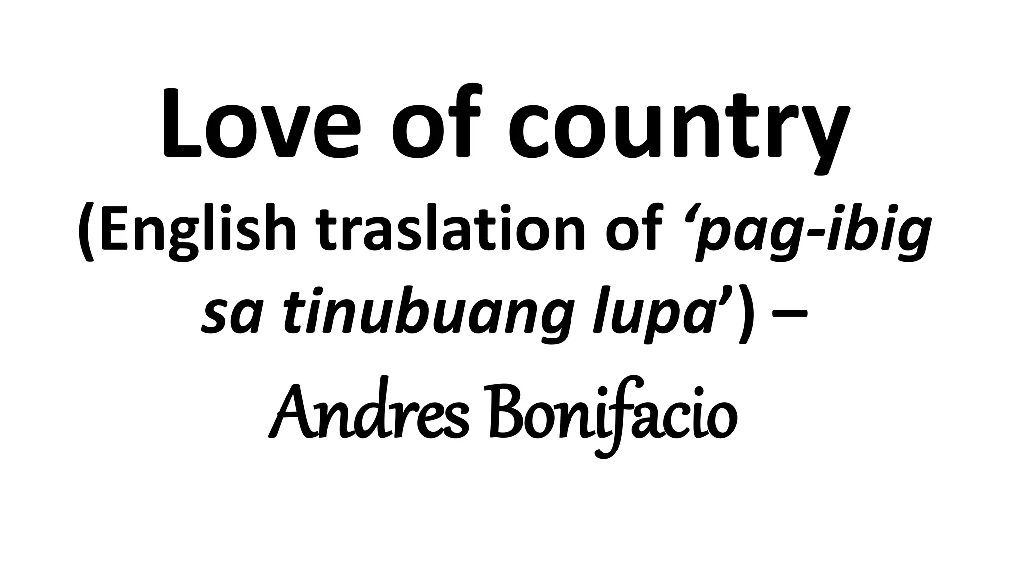 Love of country | PPTX