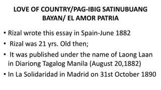 Love of country | PPTX