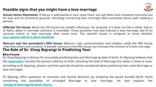 _Love or Arranged Marriage based on the Birth Chart.pptx