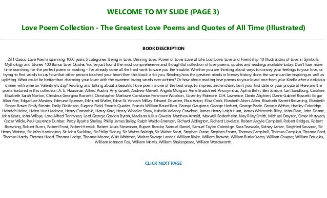 [DOWNLOAD] Love Poem Collection - The Greatest Love Poems and Quotes of ...