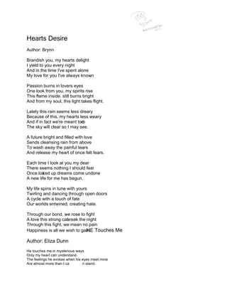 Love Poems About Desire