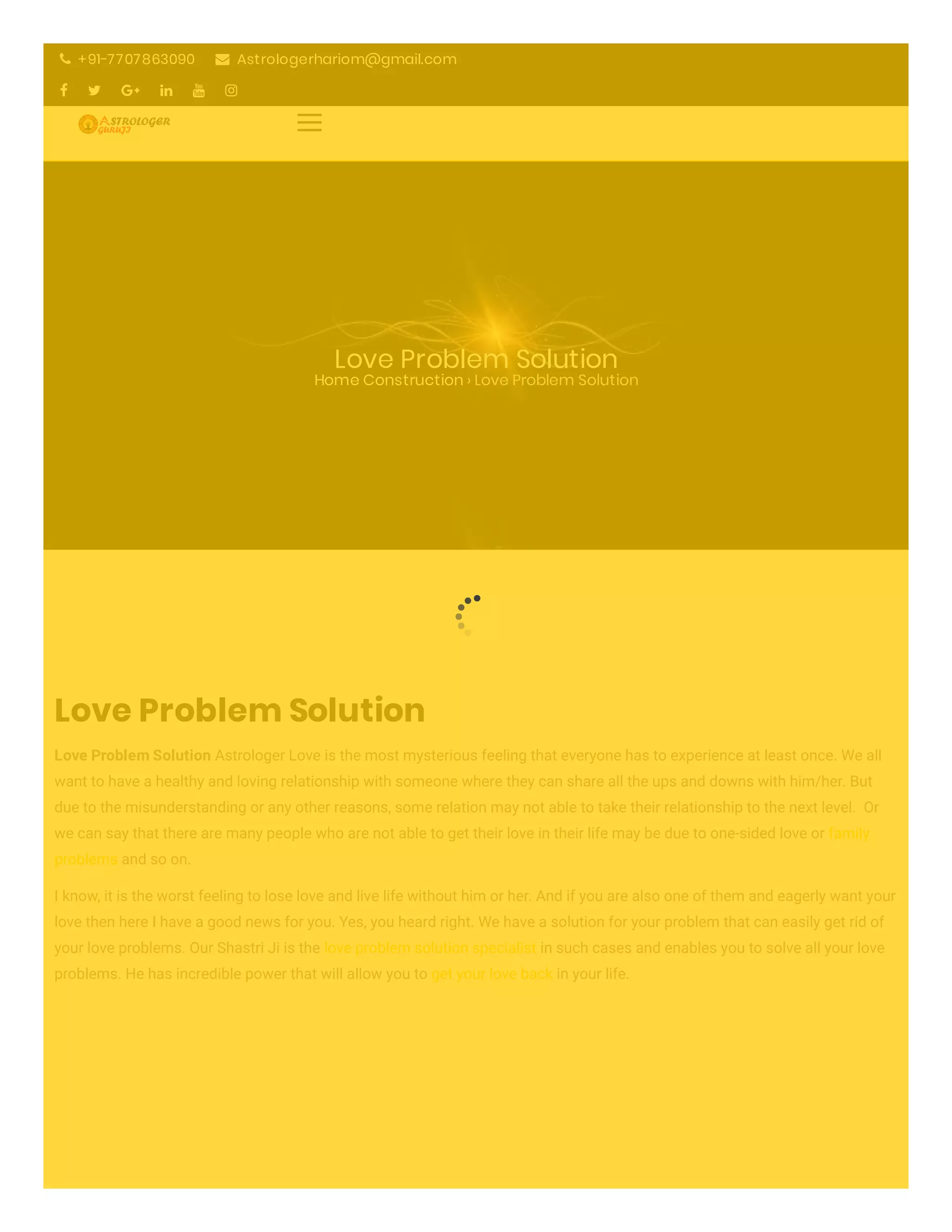 Love problem solution | PDF