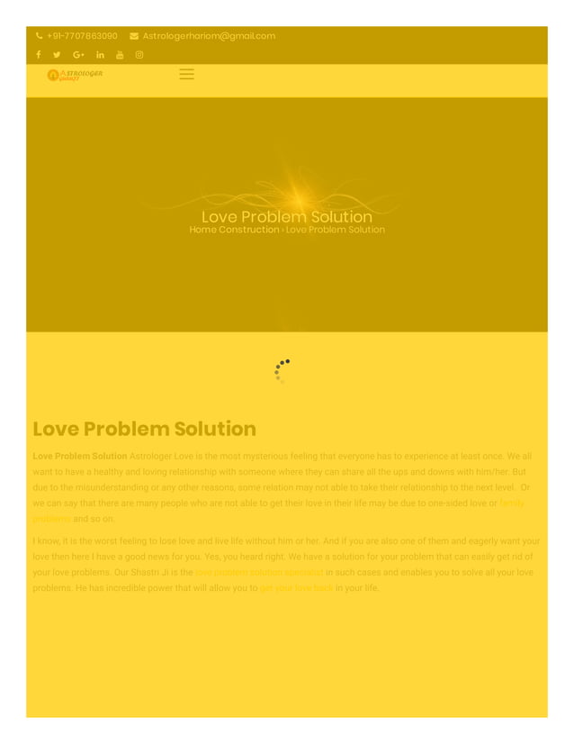 Love problem solution | PDF